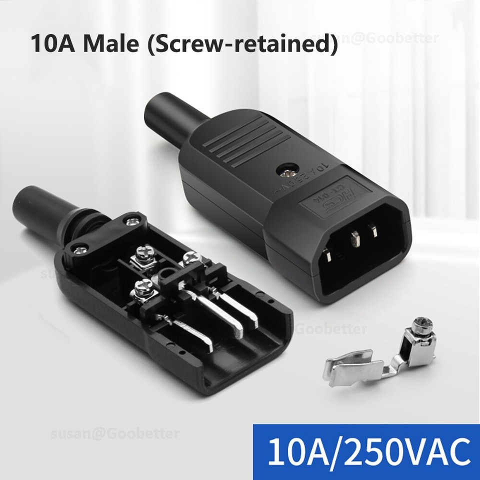 Mains Power Plug / Socket Inlet Outlet Cable Connectors Male Female AC ...