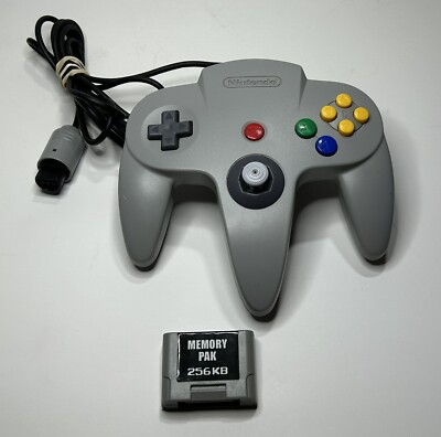 Nintendo 64 N64 Gray Controller Authentic Good Sticks! OEM Tested ...