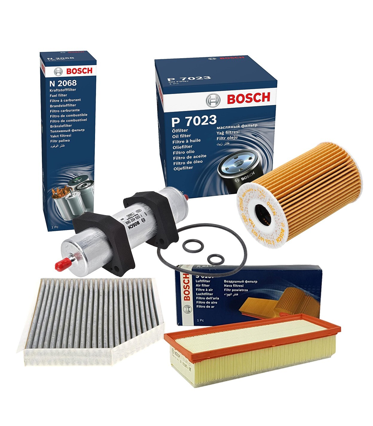 Audi A4 2.0 TDI BOSCH Service Kit Oil Air Fuel Cabin Filter 2007 to ...