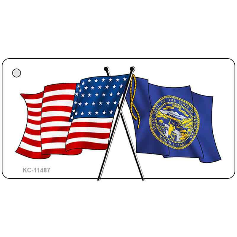 Nebraska Crossed US Flag Novelty Metal Key Chain KC-11487 | eBay