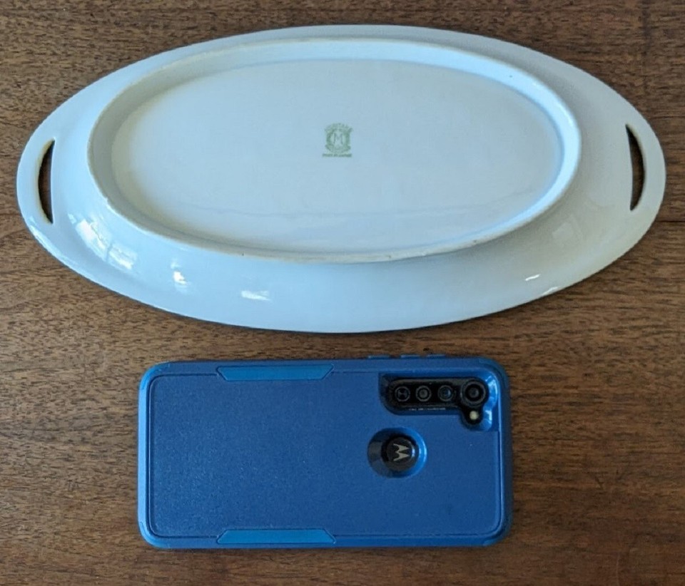 Vintage Noritake Serving Bowl, Green Morimura Mark Japan Porcelain 12 ...