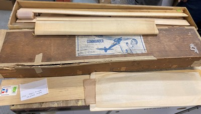 Vtg Megow Super commander Balsa Model Airplane Box Instructions p47 ...