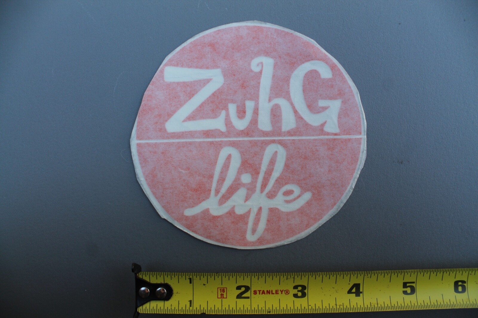 ZuhG Life Thug Circle Orange Original V57A Vintage Surfing STICKER ...