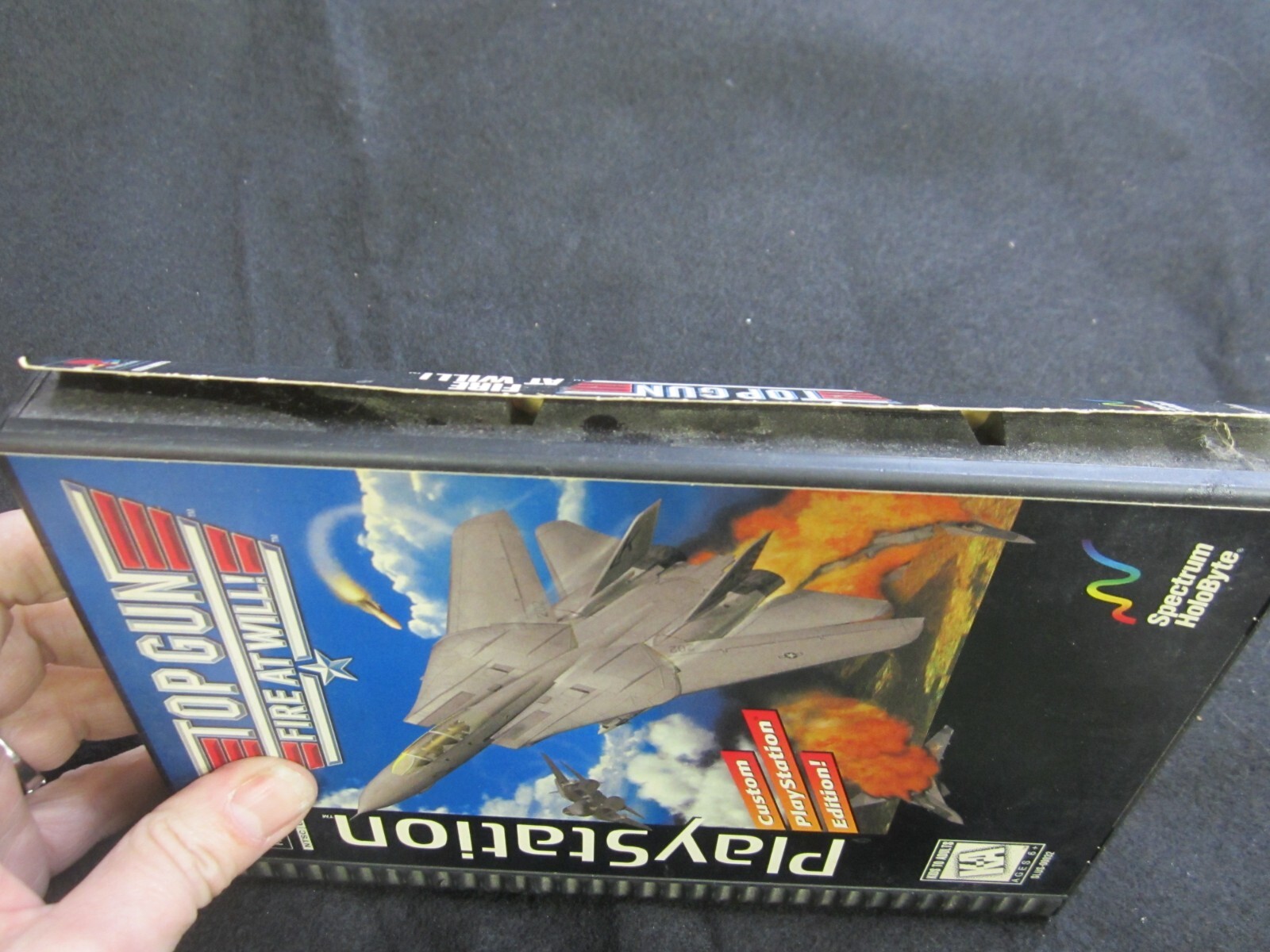 Top Gun Fire at Will PS1 Playstation 1 COMPLETE CIB ,Game, Manual Long ...