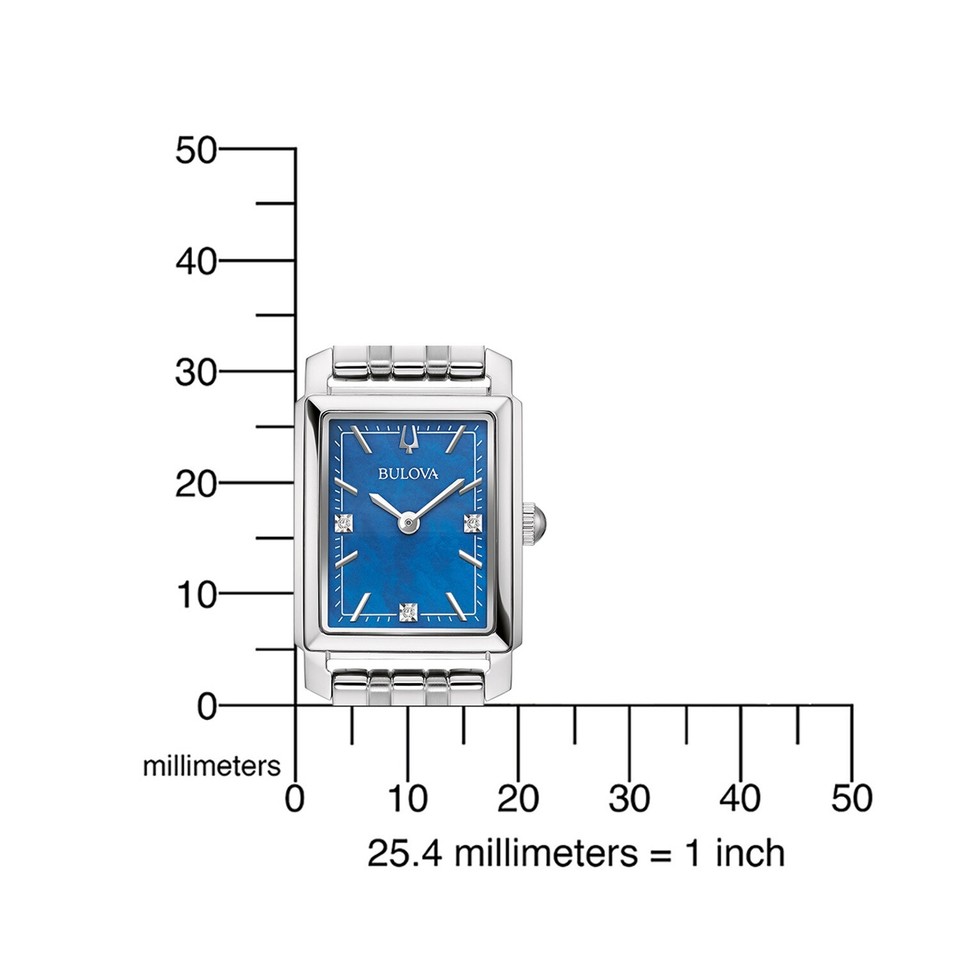 Bulova Women's Watch Sutton Blue with Small Diamonds 96P245 | eBay