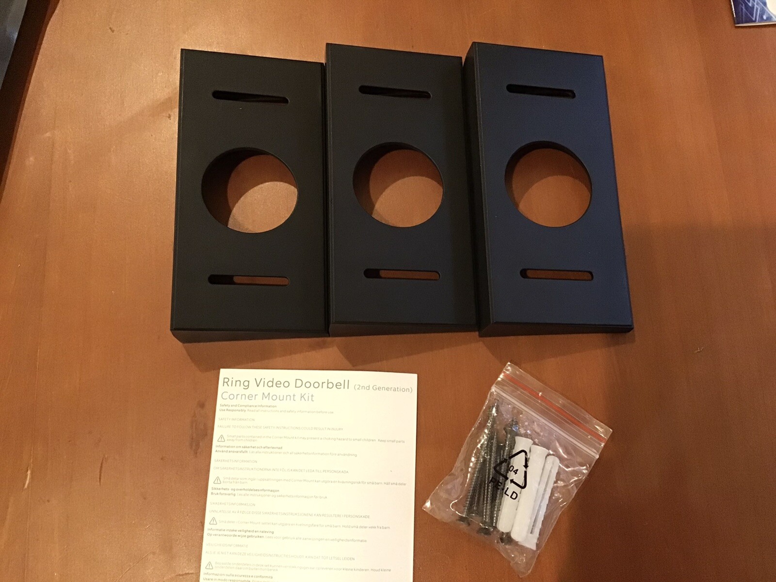 Ring Video Doorbell Corner Mount Kit 2nd Generation Black for sale ...