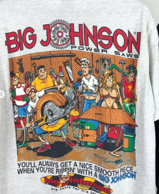 Big Johnson Funny Tee short sleeve ash color shirt KV27310 | eBay