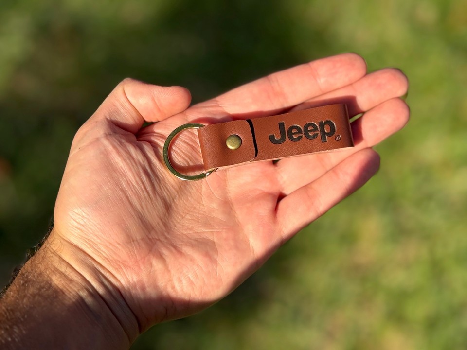 JEEP Keychain Genuine Leather - Officially Licensed Jeep Accessories ...