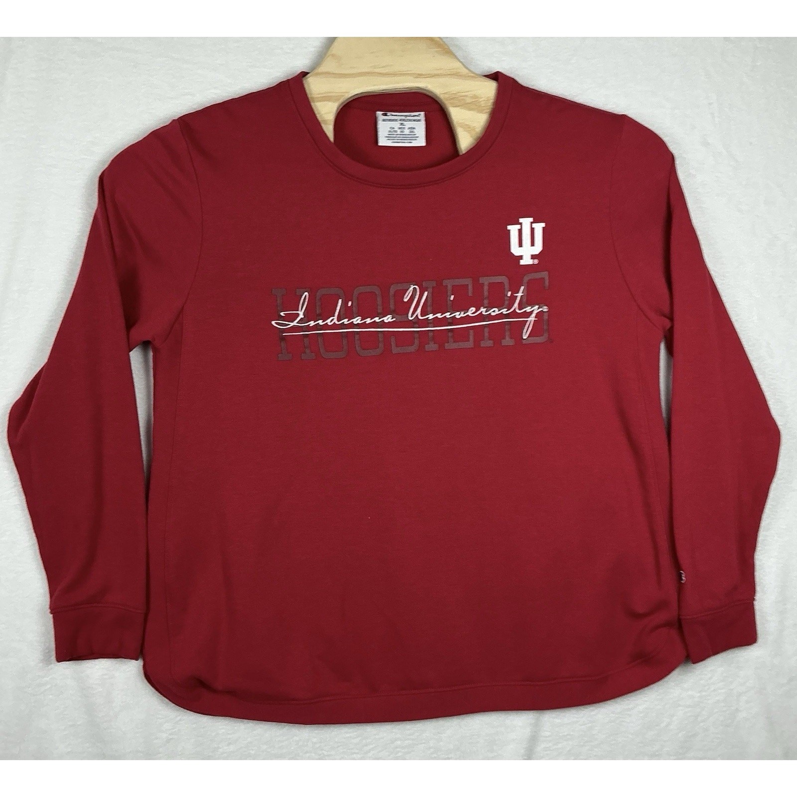 Champion Indiana University Hoosiers Long Sleeve Womens Sweater XL Red ...