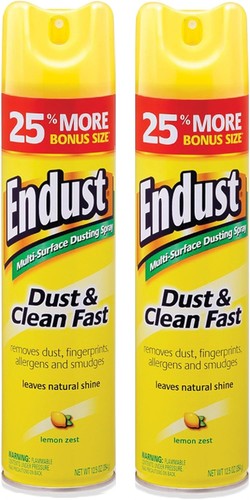 Endust Multi-Surface Dusting and Cleaning Spray, Lemon 12.5 Ounce (Pack ...
