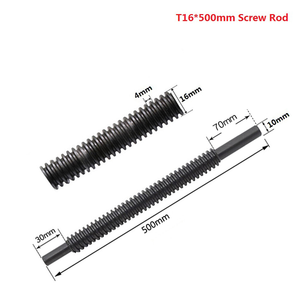 T16*4 Trapezoidal Right-Hand Threaded Screw Rods Length 250/500mm ,T16 ...