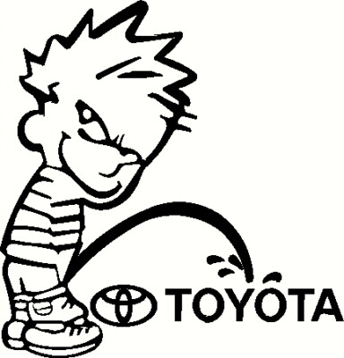 Pee on Toyota 6" x 5 3/4" Decal Sticker Truck Car Quality Vinyl FREE ...