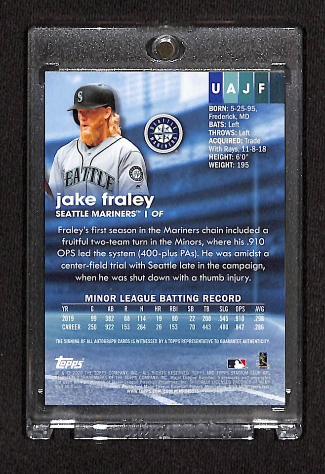 2020 Stadium Club Chrome #UAJF Jake Fraley Auto | eBay