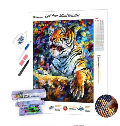 Paint With Diamonds 5D Diamond Painting Kit - 60 x 80 cm Square - Angry ...