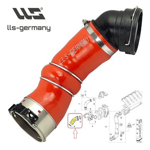 Ladeluftschlauch für BMW 5er E60 E61 535d 6er E63 E64 635d 286PS ...