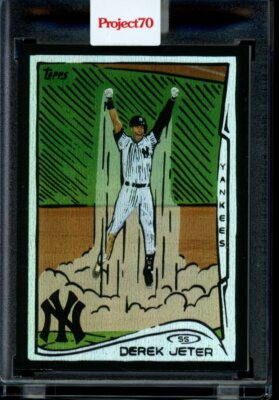 2021 Topps Project 70 Card #608 Derek Jeter 2014 Joshua Vides Rainbow ...