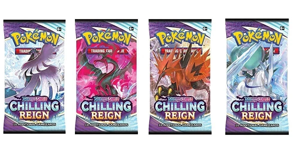 Pokemon 2021 Sealed Full Art Bundle Sword & Shield Chilling Reign 1 ...