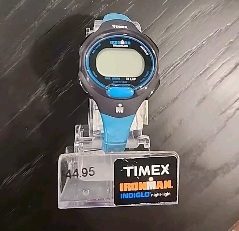 Timex Ironman Triathlon Indiglo Night-Light WR100 10 Lap Vintage Light ...