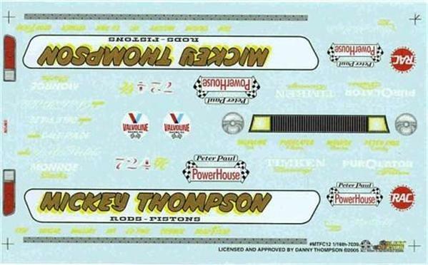 Slixx 7039 Mickey Thompson Rods-Pistons Pinto F/C 1/16 Drag decal for ...