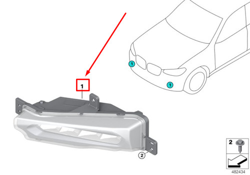 NEW BMW X3 G01 FRONT RIGHT FOG LIGHT 63179492772 9492772 ORIGINAL | eBay