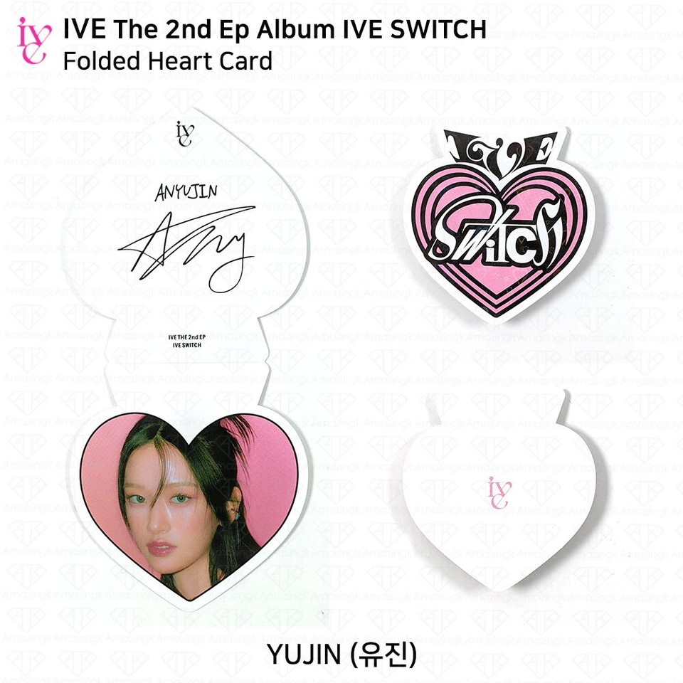 IVE 2nd EP Album IVE SWITCH Official Photocard Postcard Heart Card ...