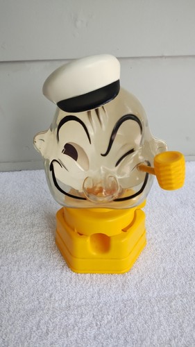 Vintage Popeye the Sailor Bubble Gum-ball Machine Dispenser 1968 Hasbro ...