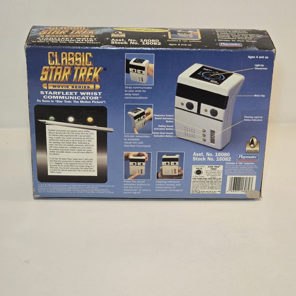 New Playmates Classic Star Trek Movie Series Starfleet Wrist ...