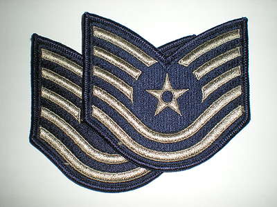 USAF TSGT RANK - OBSOLETE - FULL MALE SIZE - 1 PAIR | eBay