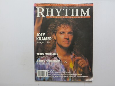 Rhythm Total Percussion Magazine April 1990 Joey Kramer D9 | eBay