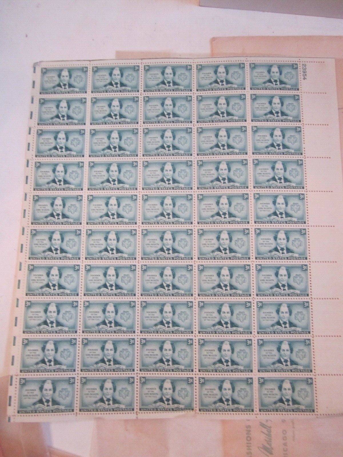 LOT OF 12 VINTAGE U.S. STAMP SHEETS - 3 CENT STAMPS - ALL MINT WITH ...