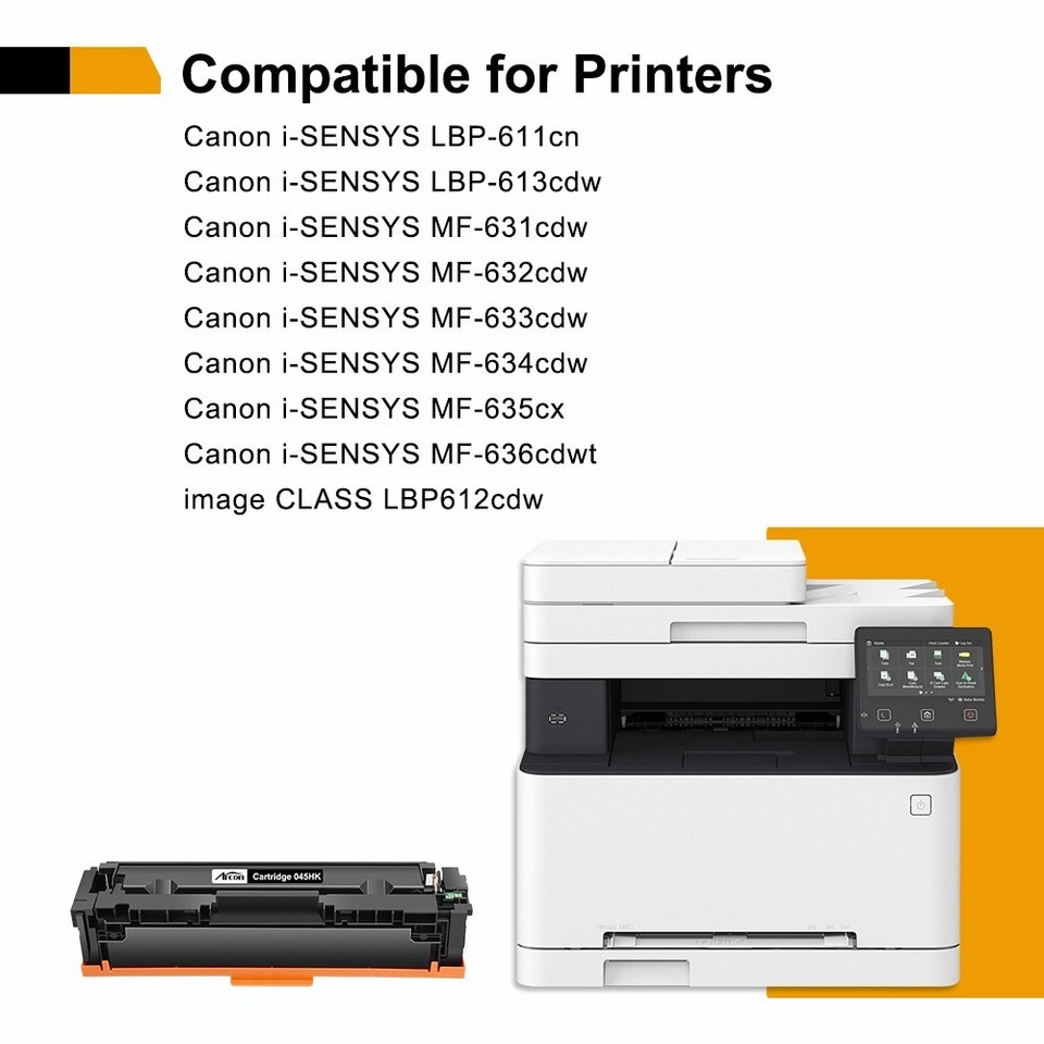 4Pack for Canon 045 H Toner 1246C001 045H imageClass MF632Cdw MF634Cdw ...