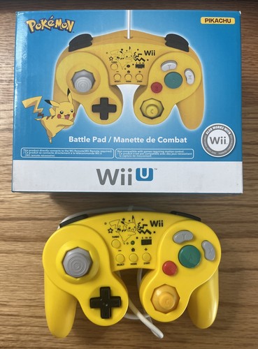 POKEMON PIKACHU HORI WII U CONTROLLER! TESTED! GAMECUBE-STYLE W/TURBO ...