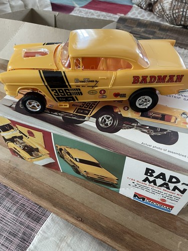 Vintage Monogram BADMAN 55 Chevy Gasser Funny Car Model 99% Built w/box ...