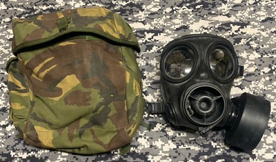1987 SIZE 2 BRITISH ARMY SAS AVON S10 GAS MASK RESPIRATOR & FILTER ...