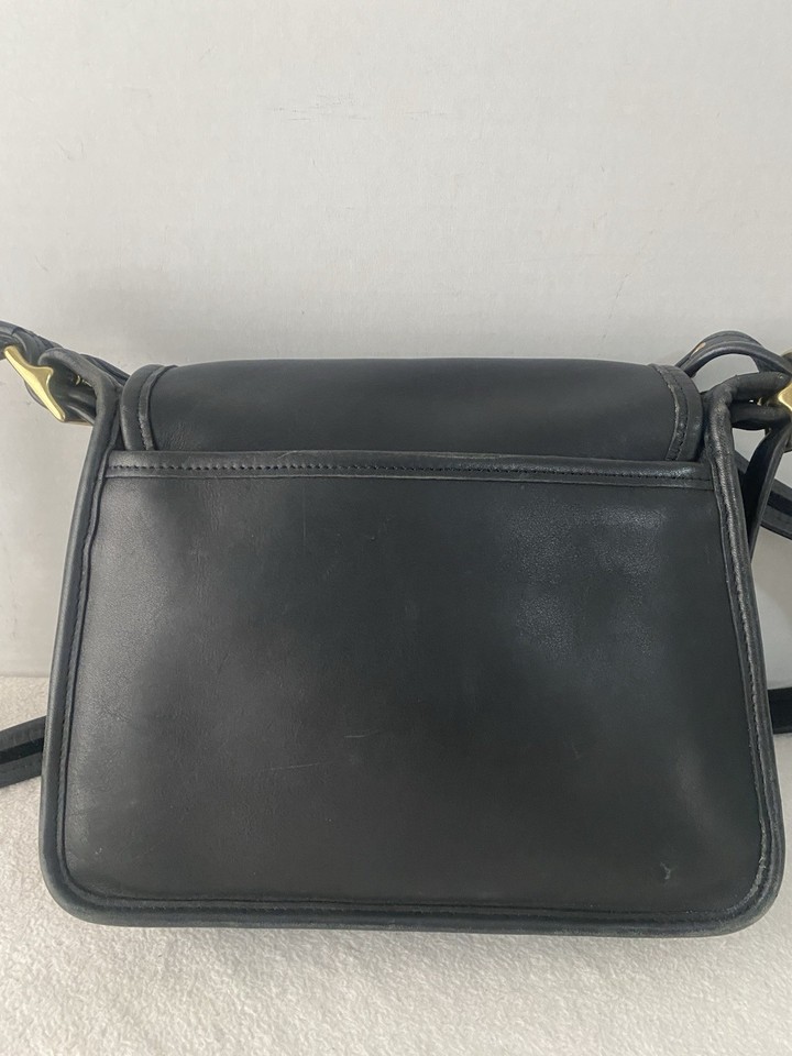 Vintage Coach 9061 Rambler Legacy Black Crossbody Shoulder Bag Purse ...