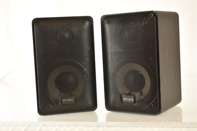 Optimus PRO-X44AV Bookshelf Audio Speakers Black Metal | eBay