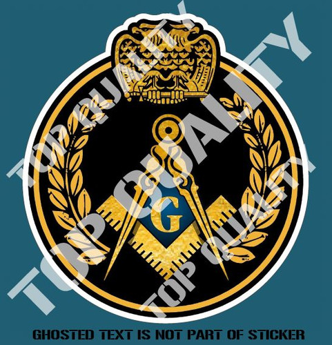 MASONIC SCOTTISH RITE DECAL STICKER WITH SQUARE AND COMPAS FREENASON ...