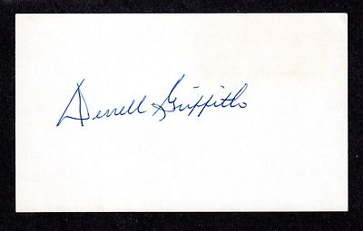 Derrell Griffith ( Debut 1963 ) LAD SIGNED AUTOGRAPH AUTO 3x5 INDEX COA ...