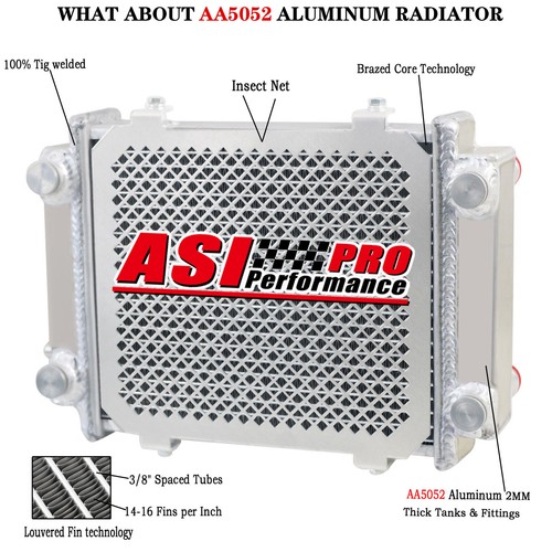 2-Row Auxiliary Radiator &Insect Net For Audi S3 TT TTS Quattro/VW Golf ...
