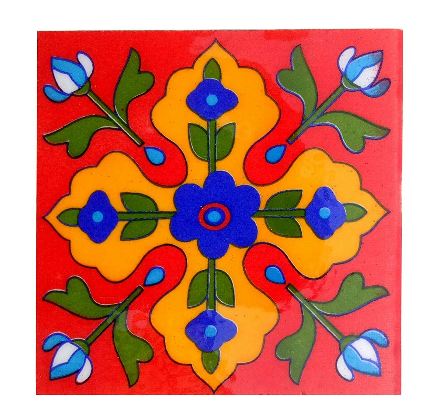 BLUE POTTERY HOME DECOR TILES BACKSPLASH CERAMIC WALL TILES 4 X 4 INCH ...