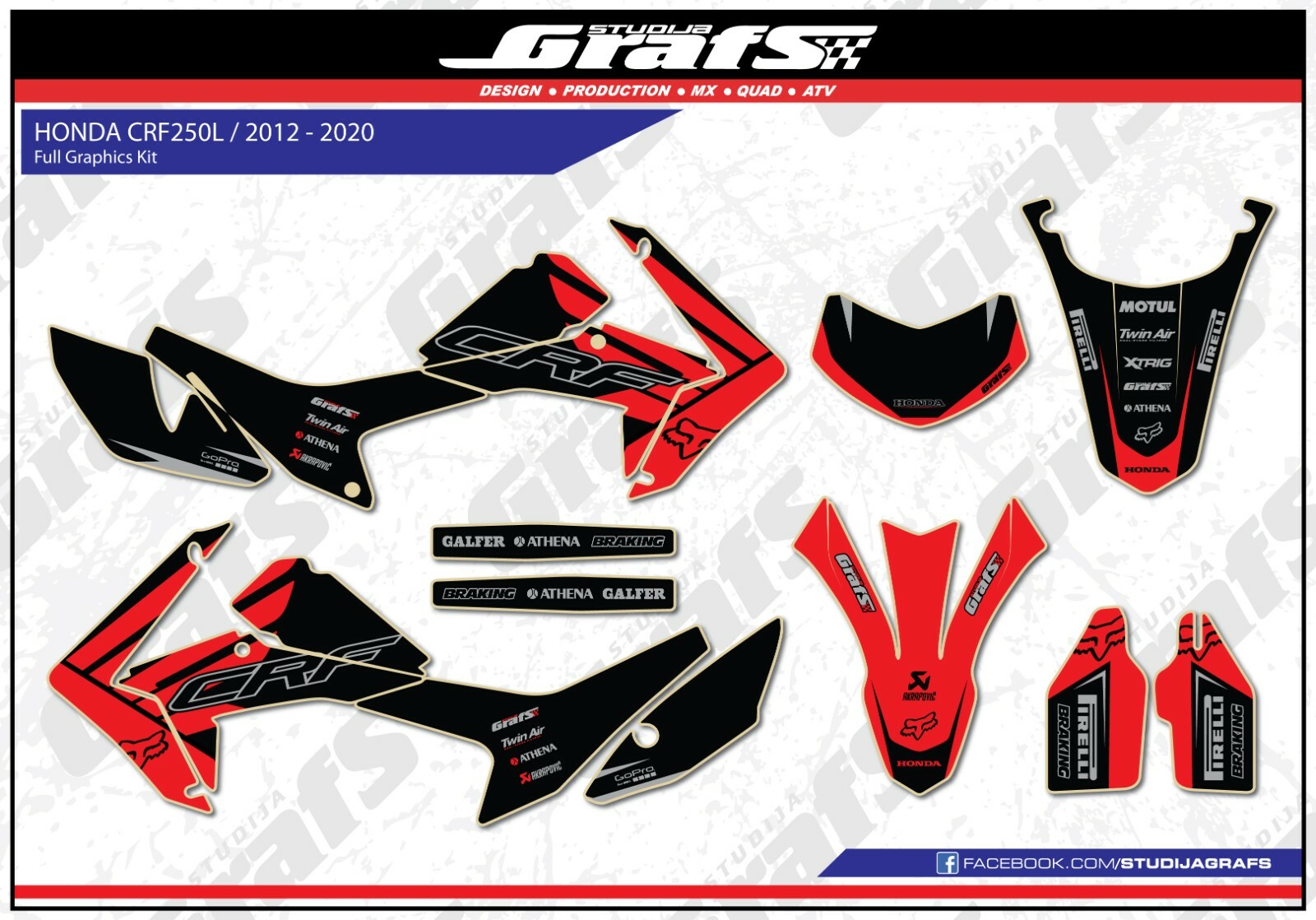 2012 2013 2014 2015 2016 2017 2018 2019 CRF250L Graphics HONDA CRF 250 ...