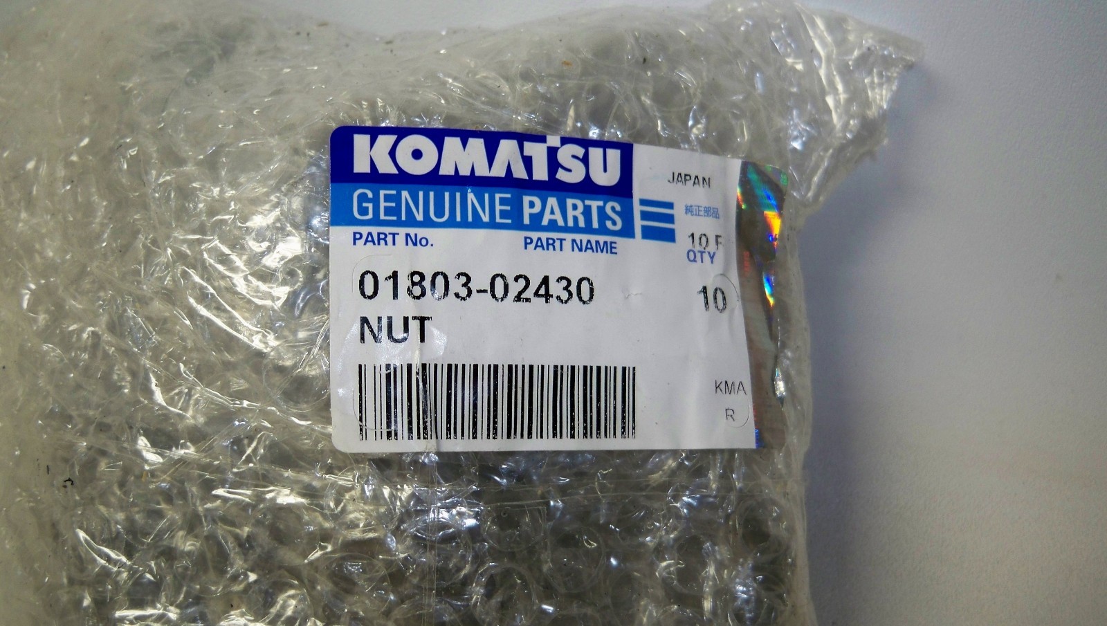 *NEW* Genuine OEM Komatsu 01803-02430 Nut (Qty-10) | eBay