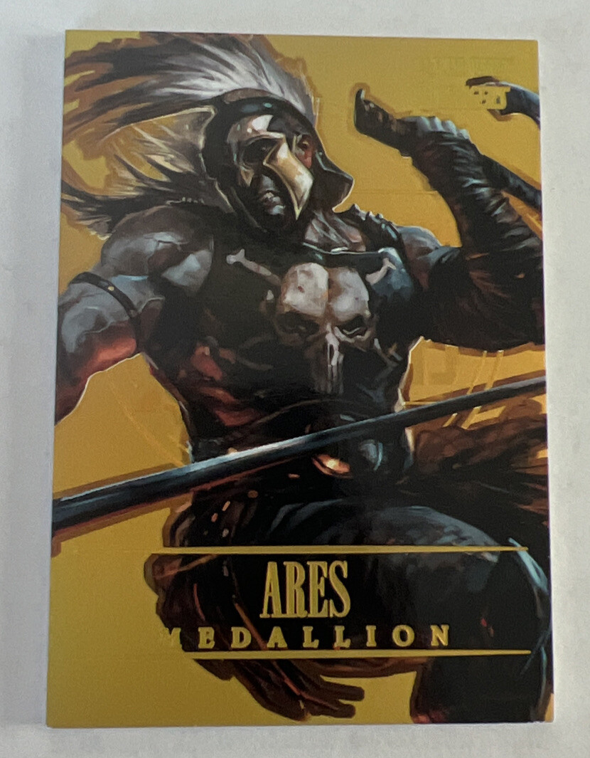 2022 Marvel Fleer Ultra Avengers GOLD Medallion Insert ARES M-2 002/200 ...