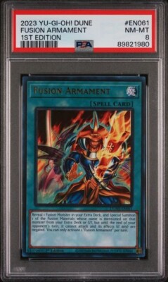2023 Yu Gi Oh Dune 1st Edition #EN061 Fusion Armament PSA 8 4611 | eBay
