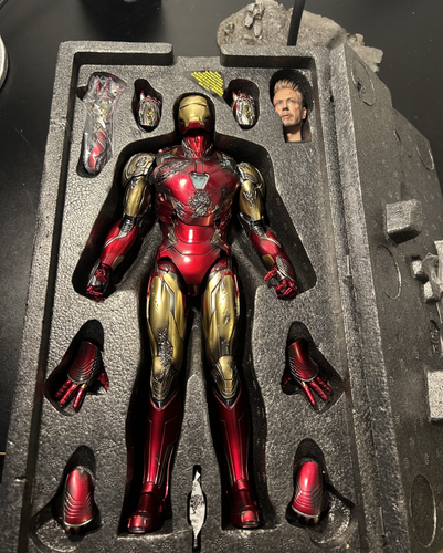 Hot Toys Iron Man Mark 85 LXXV Battle damaged MMS 543 Avengers Endgame ...