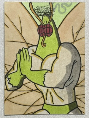 2025 Topps Chrome SpongeBob Moth 1/1 Sketch Nick Gribbon | eBay