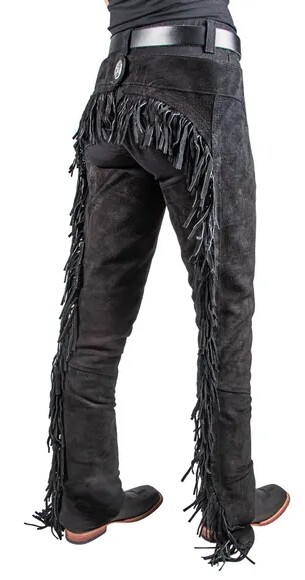 Western Equitation Chaps - Genuine Suede Leather - Black,Brown,Sand- XS ...