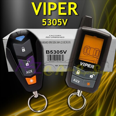 REFURBISHED VIPER 5305V 2 WAY LCD VEHICLE CAR ALARM KEYLESS ENTRY ...