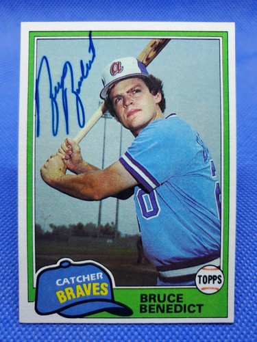 1981 Topps BRUCE BENEDICT Autograph Baseball card ATLANTA BRAVES #108 ...