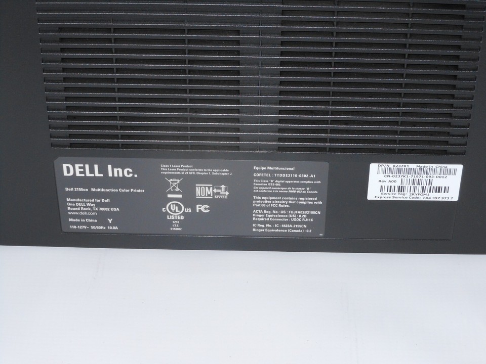 New Dell OEM 2155cn Multifunction Color Laser printer 237K1 RKWX1 (Printer only) | eBay